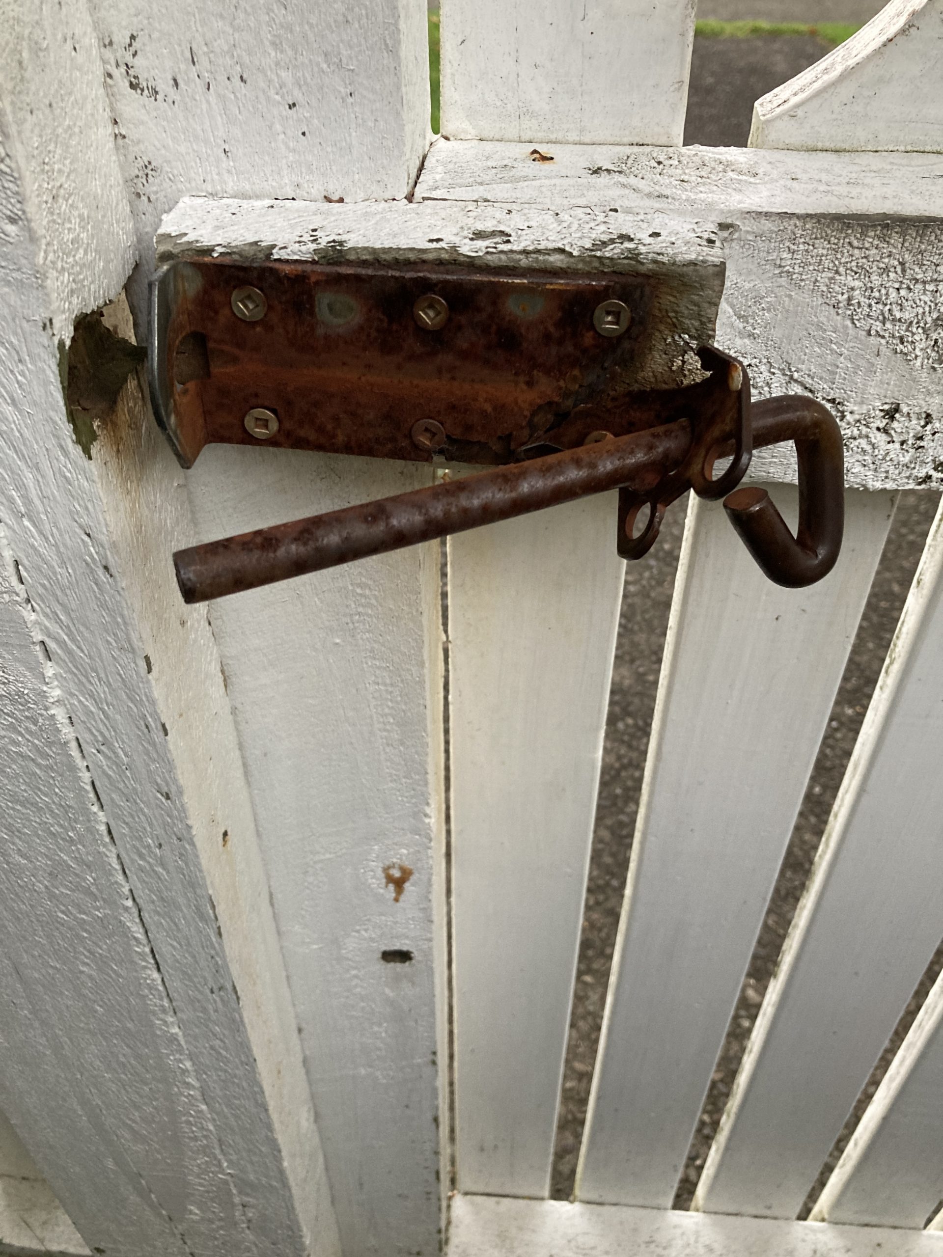 Towelling with rusting dis-used objects from home – Wendy Lawson